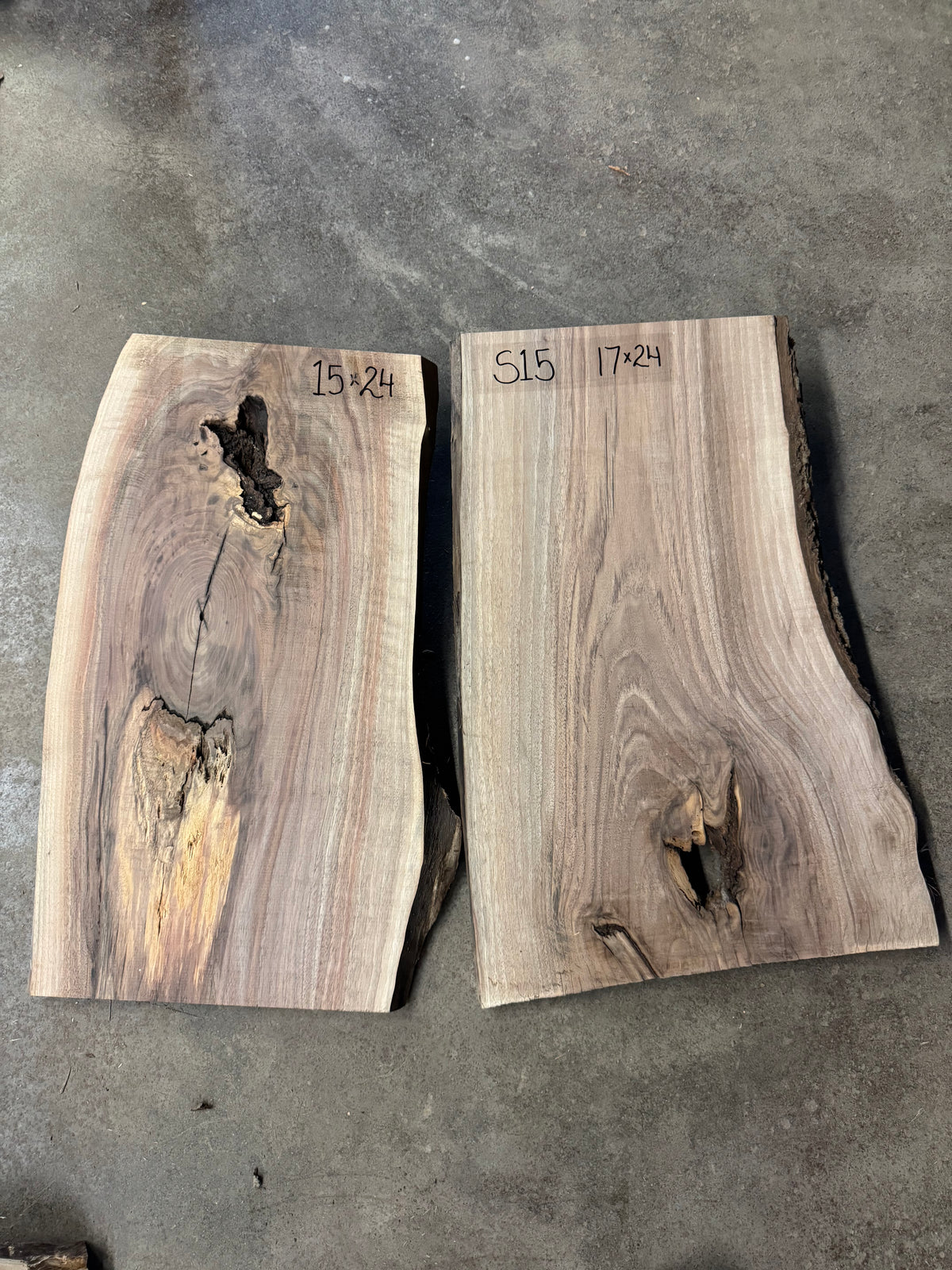 S15 Character Walnut - 24x15, 24x17, 4/4" Thick | stoneycreekwoodsupply