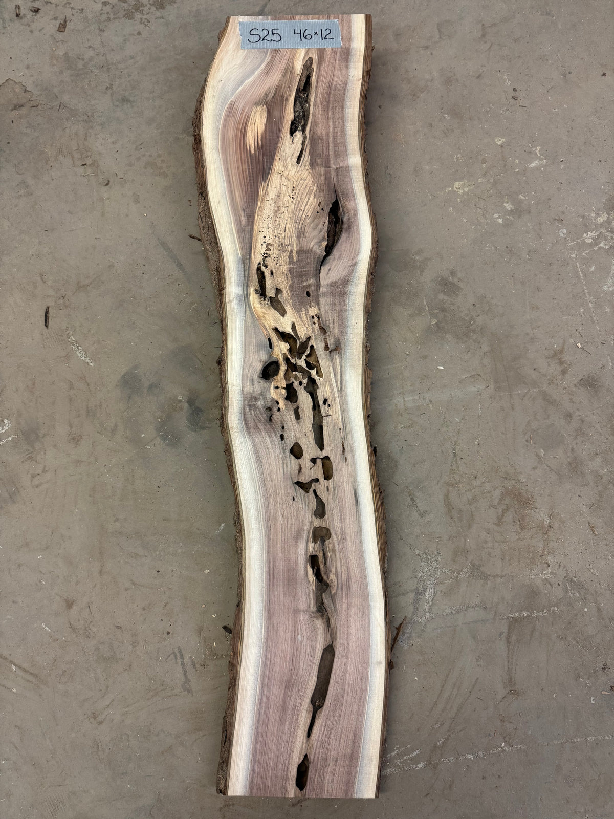 S25 Character Walnut - 46x12, 4/4" Thick | stoneycreekwoodsupply
