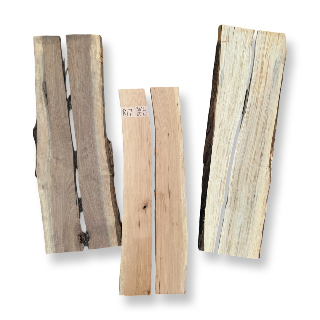 R17 36" Mixed Live Edge River Board Sets | stoneycreekwoodsupply