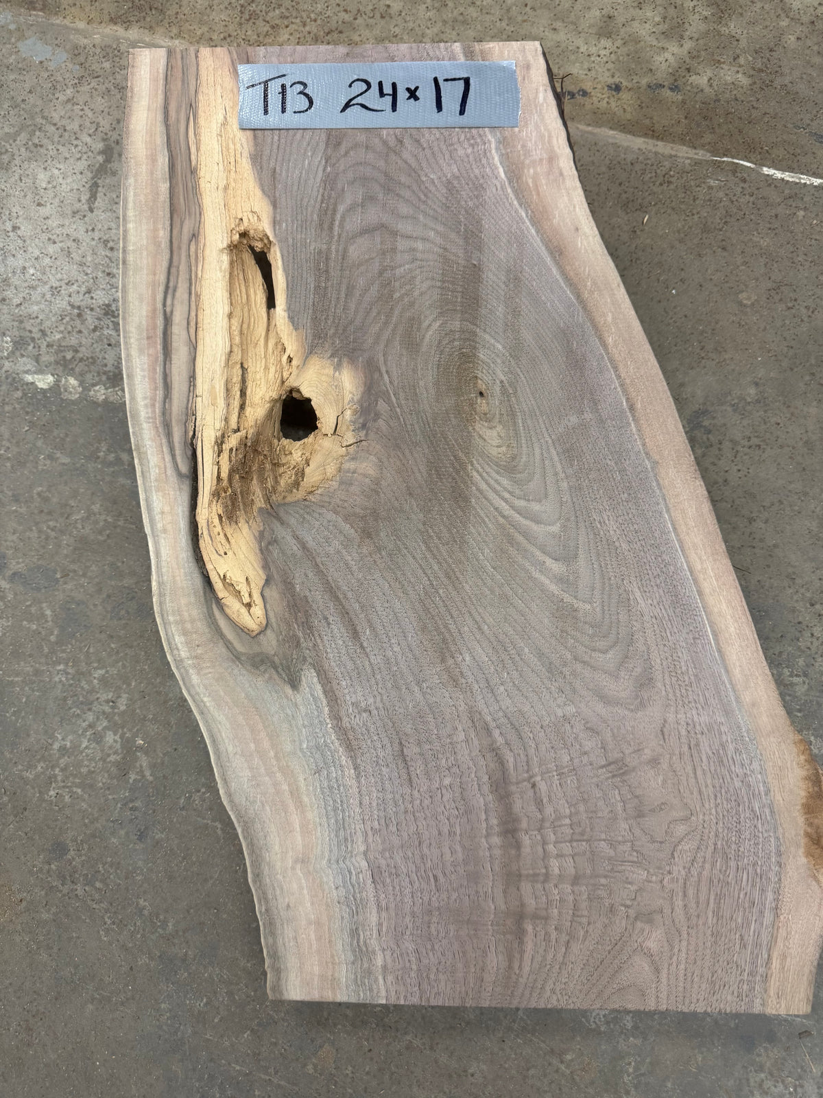T13 Character Walnut - 24x17, 4/4" Thick | stoneycreekwoodsupply
